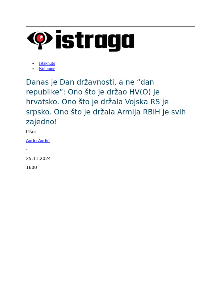 Dan Drzavnosti | PDF