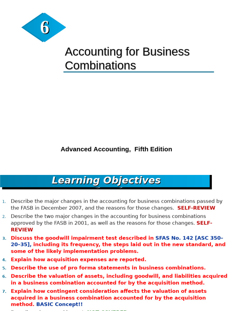 Advanced Accounting Chapter 6 | PDF | Goodwill (Accounting) | Valuation (Finance)