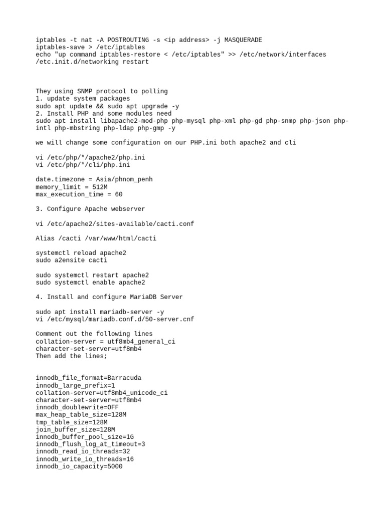 Firewall Nat IPTABLES Linux | PDF | Sudo | Php
