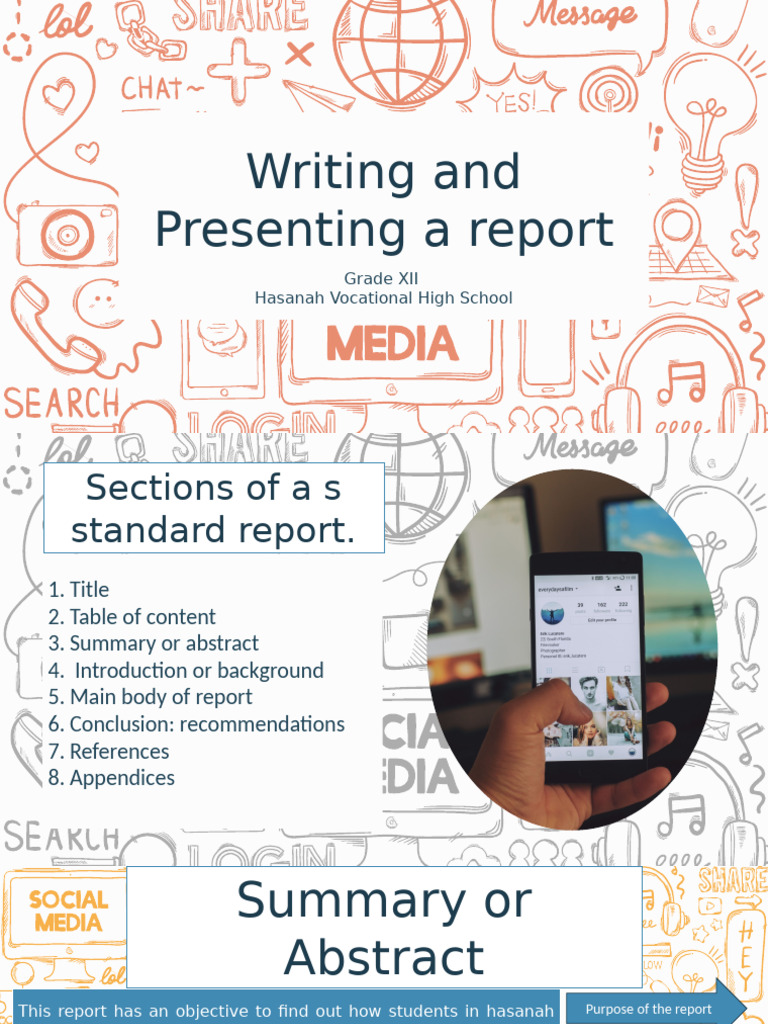 Writing and Presenting A Report Grade XII | PDF | Information | Computing