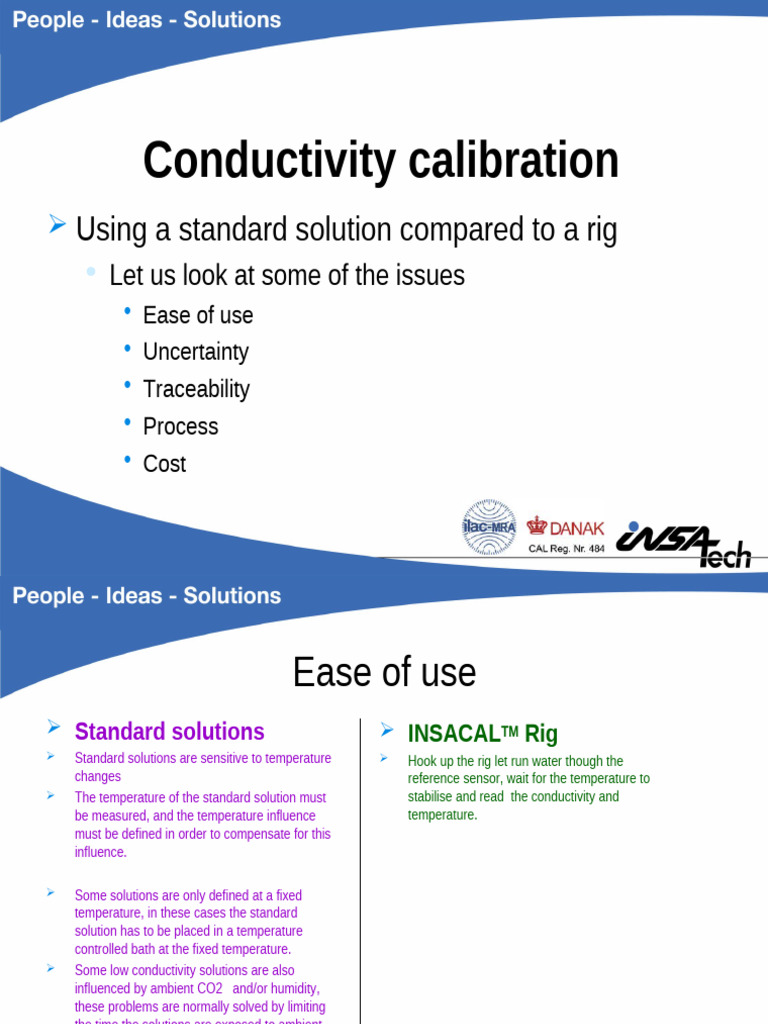 Conductivity Calibration Methods | PDF | Calibration | Temperature