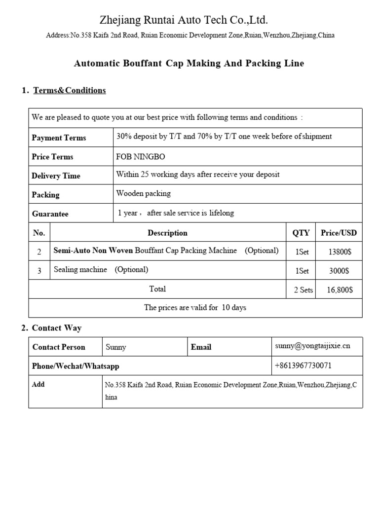 Automatic Cap Packing Line | PDF | Extrusion | Mechanical Engineering