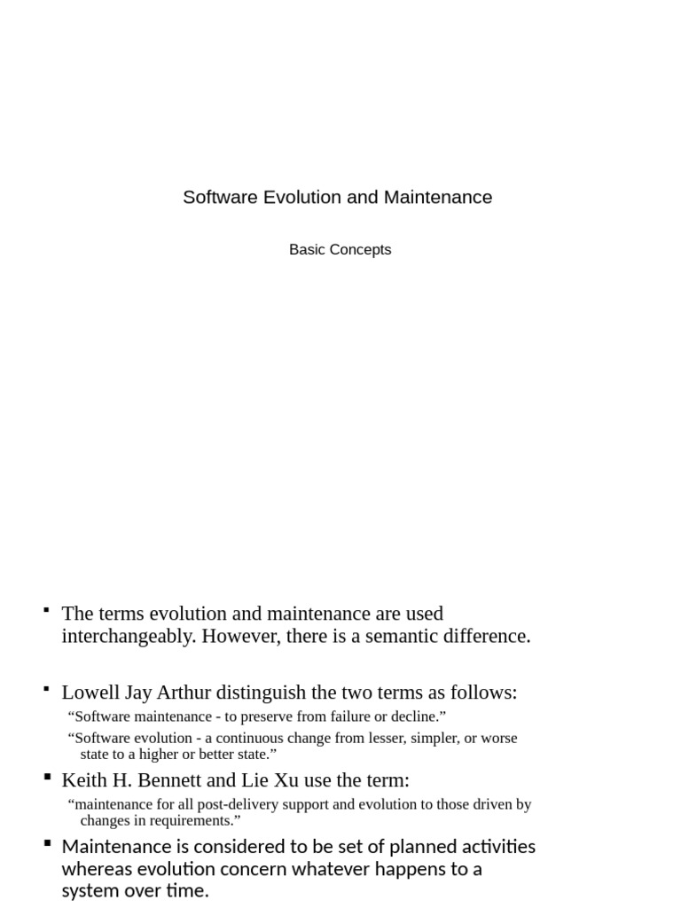 CH-1-Introduction To Software Evolution and Maintenance | PDF ...