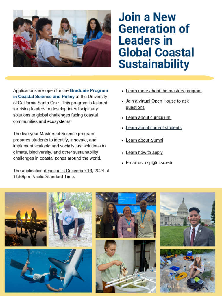 2025 Cohort Recruitment Flyer - Aug 2024 | PDF | Science | Sustainability