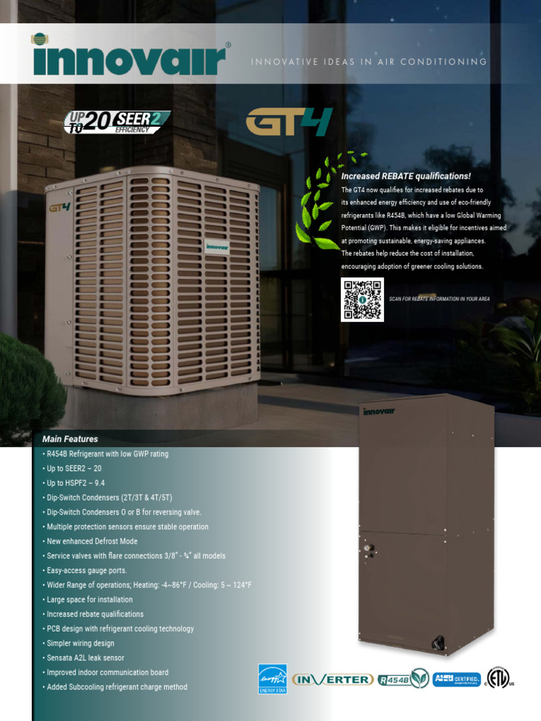 Innovair GT4 Central Inverter System Brochure ENG - 1124A | PDF | Air ...