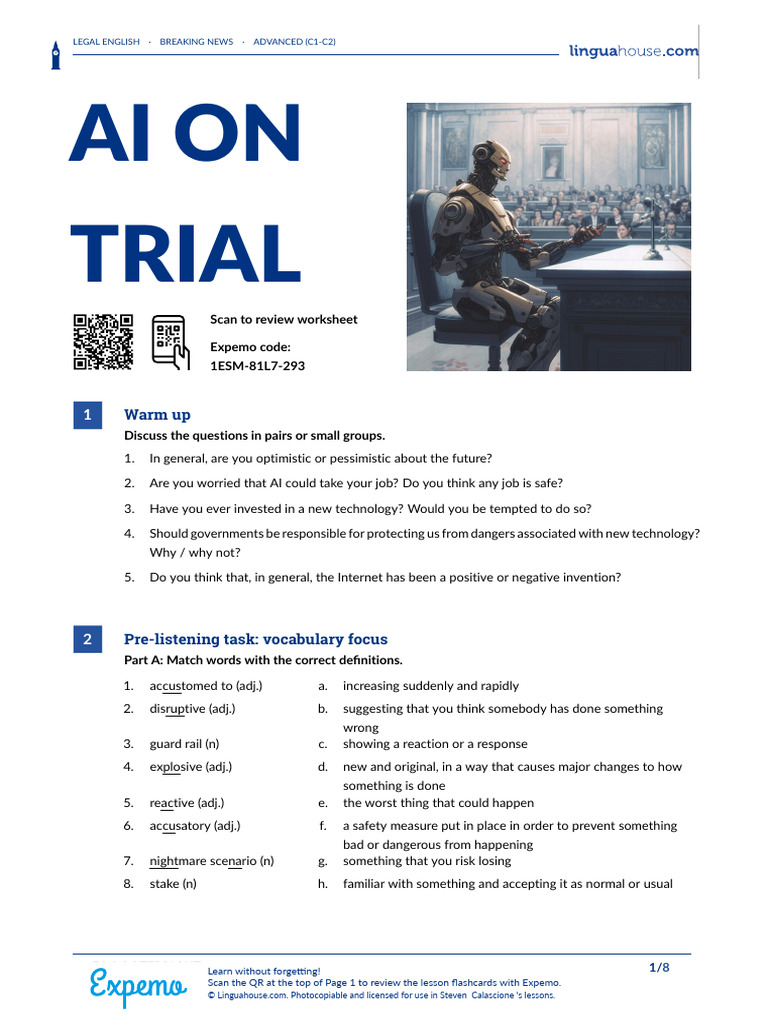 AI and Legal Challenges | PDF | Artificial Intelligence | Intelligence ...