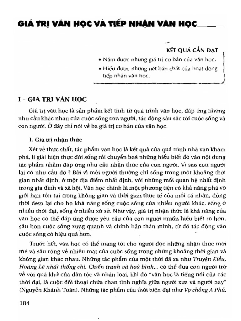 giá trị VH và tiếp nhận VH | PDF