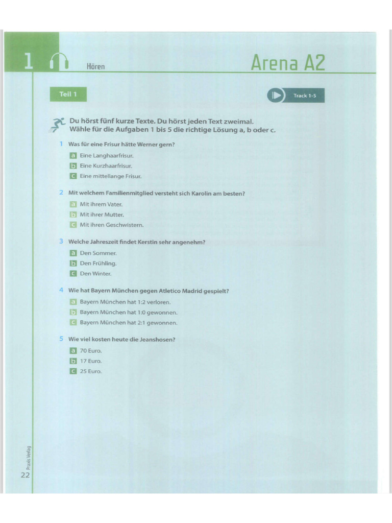 Arena A2 Horen Test 1 | PDF