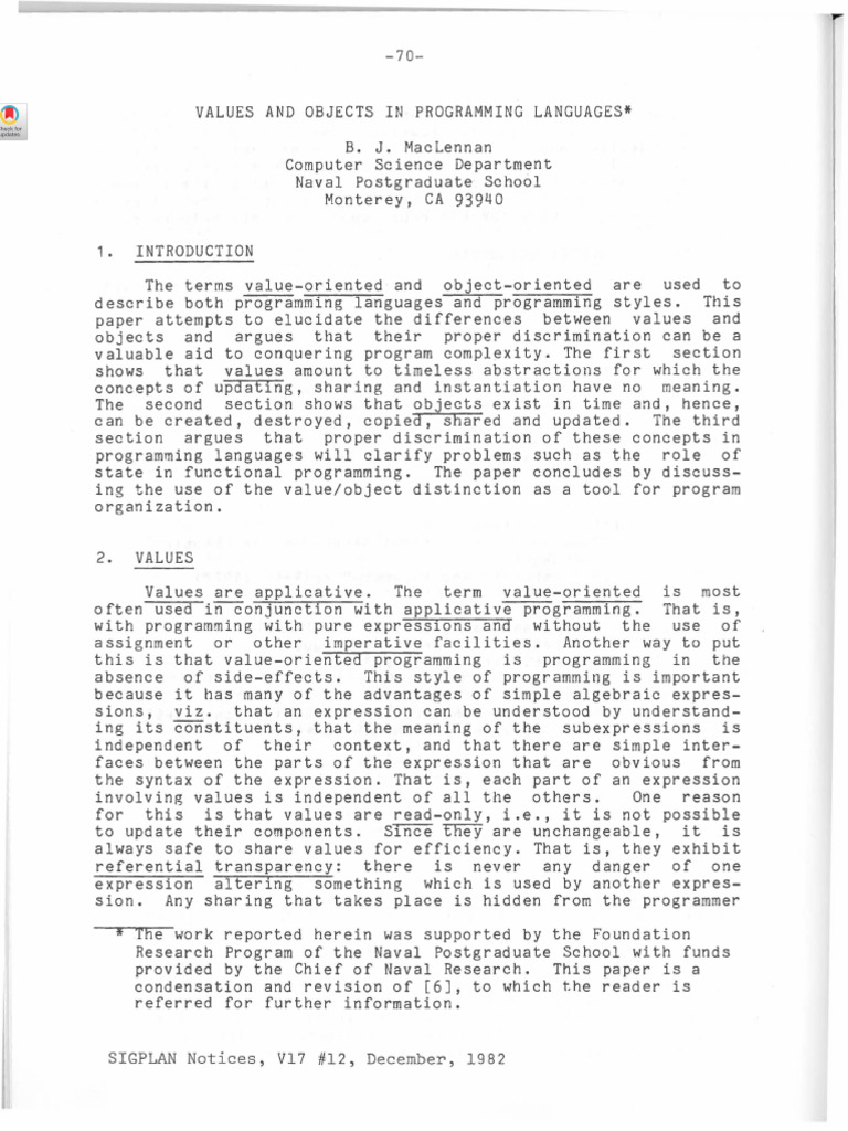 988172 | PDF | Object (Computer Science) | Programming Language