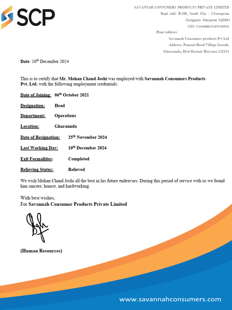 Reliving Letter Mohan Chand Joshi | PDF