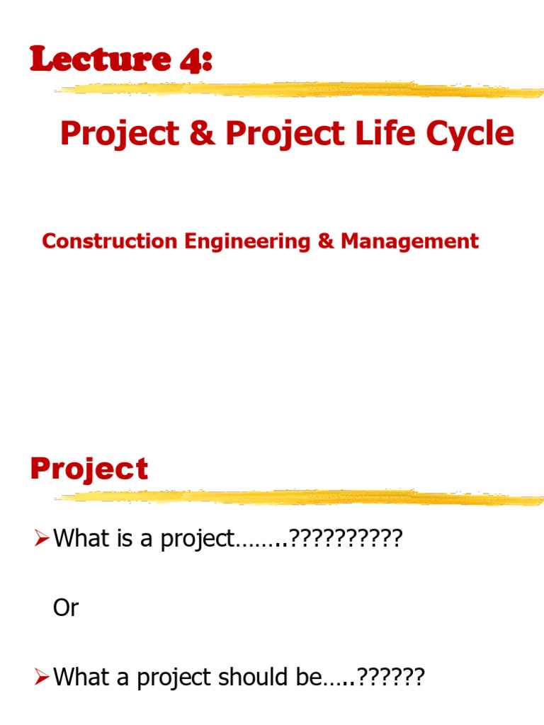 4.b.lec 4 (Project & Project LC) | PDF | Project Management | Request ...