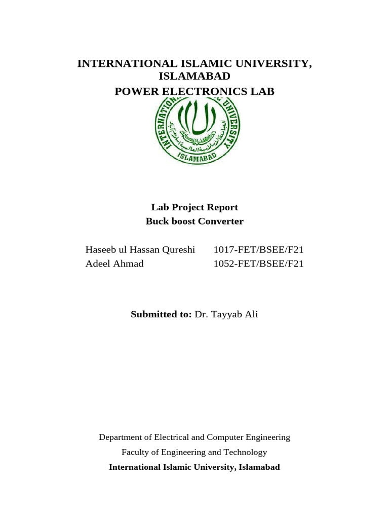 Buck Boost Converter Lab Report | PDF