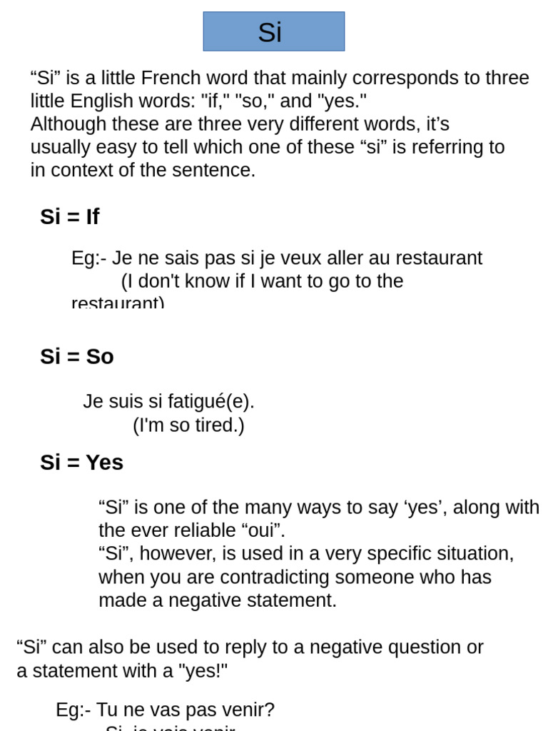 Si and Pronominal Verbs | PDF | Grammatical Conjugation | Pronoun