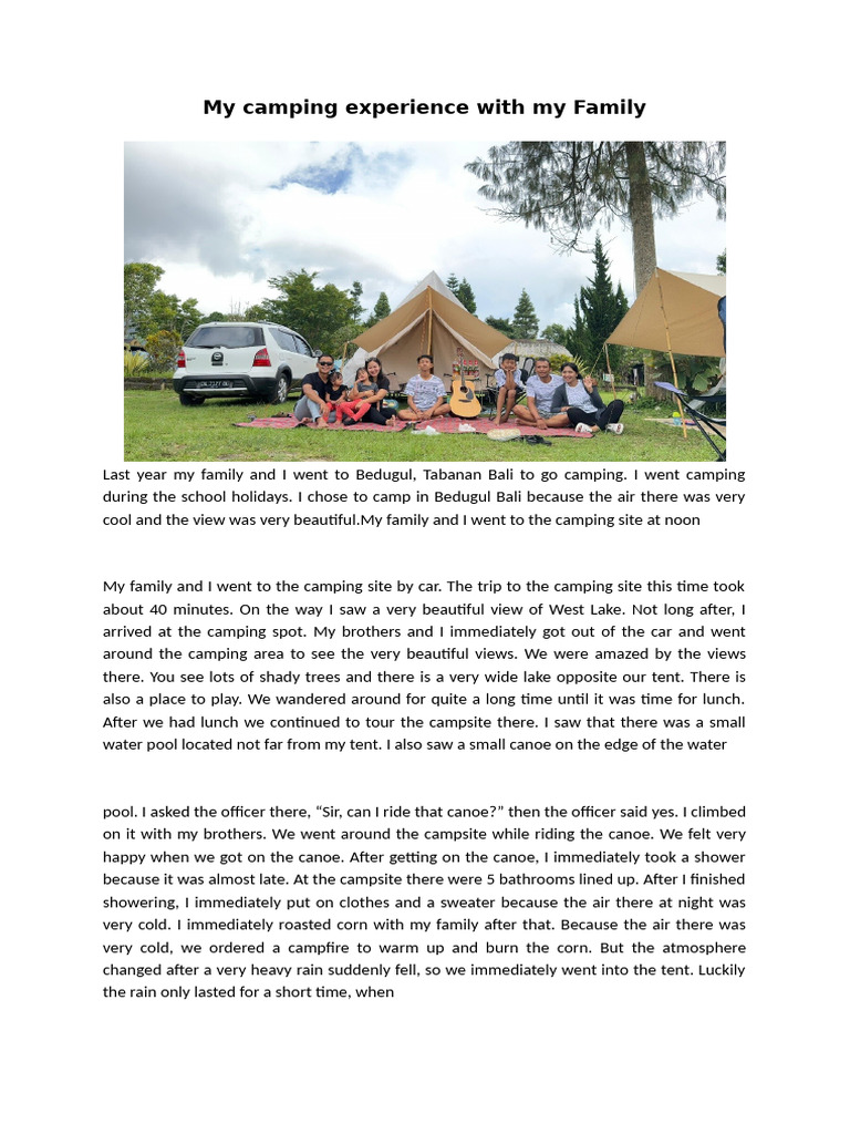 Tugas Bing Recount Text | PDF | Campsite | Camping