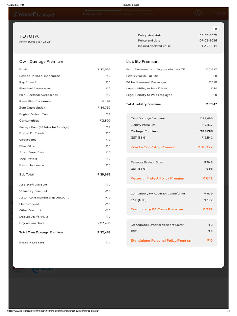 ICICI Lombard Car Insurance Overview | PDF | Insurance | Liability ...