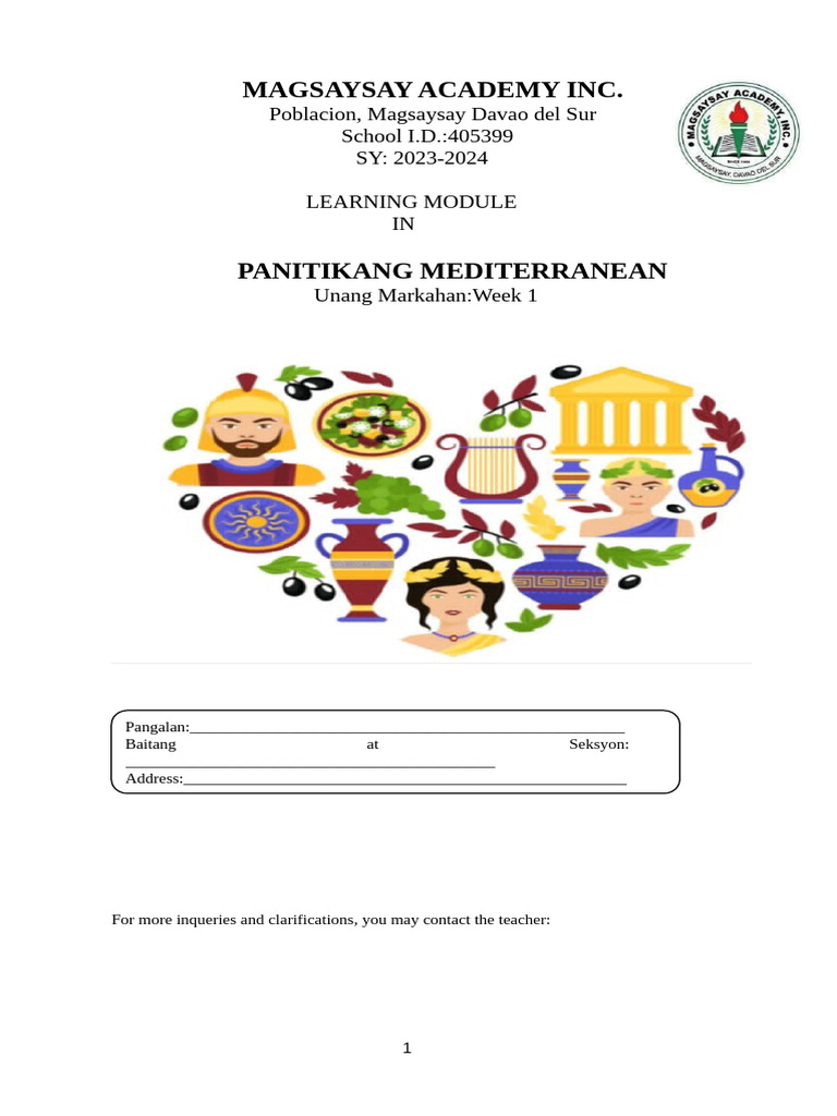 Kwarte 1 Week 1 Filipino 10 | PDF