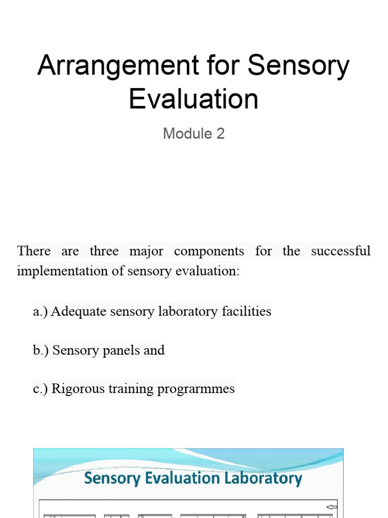 Arrangement For Sensory Evaluation Test Controls | PDF | Taste ...