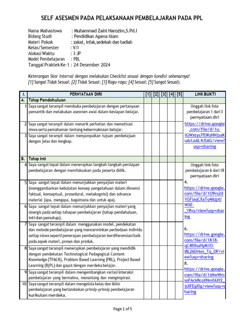 2 R1 Self Asesmen2024 Final OK (1) Zaini Ok | PDF
