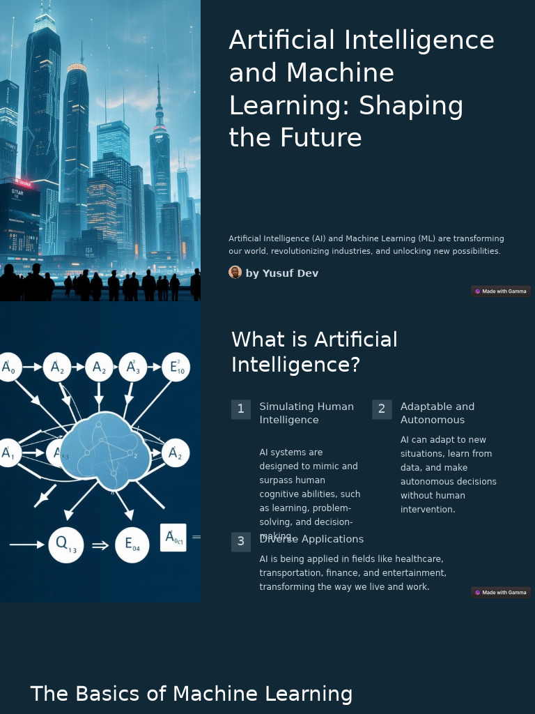 Artificial Intelligence and Machine Learning Shaping The Future | PDF ...
