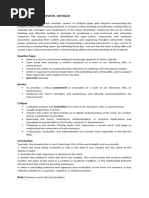 Critique Paper Template | PDF | Evaluation | Cognition