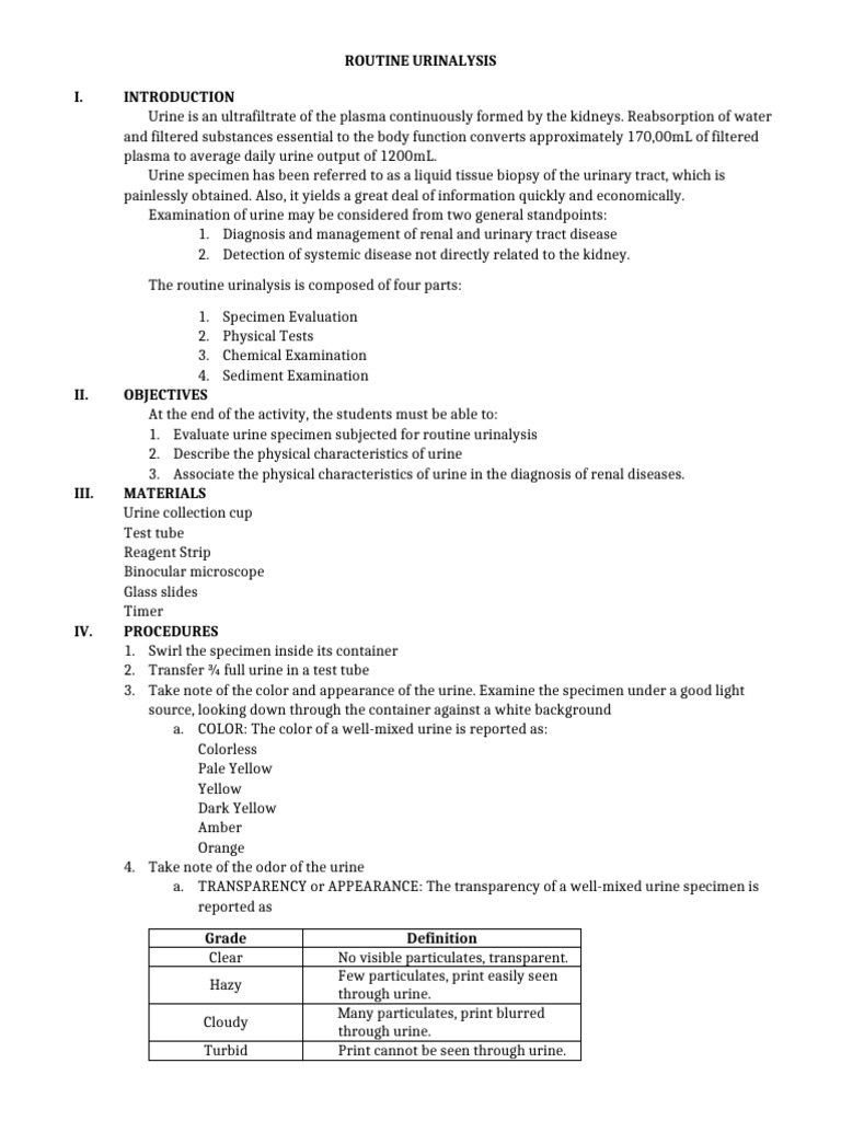 ROUTINE-URINALYSIS | PDF | Urine | Kidney