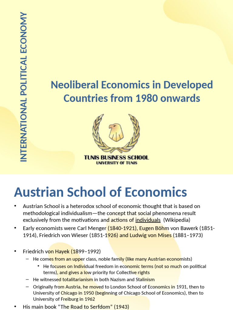 Neoliberalism in Developed countries | PDF | Neoliberalism | Economics