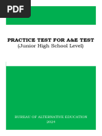 Alternative Learning System - 2019 Actual ALS & A&E Test Mathematics ...
