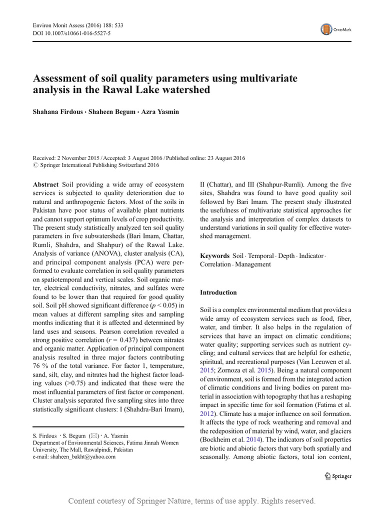 Assessment_of_soil_quality_parameters_using_multiv | PDF | Soil ...