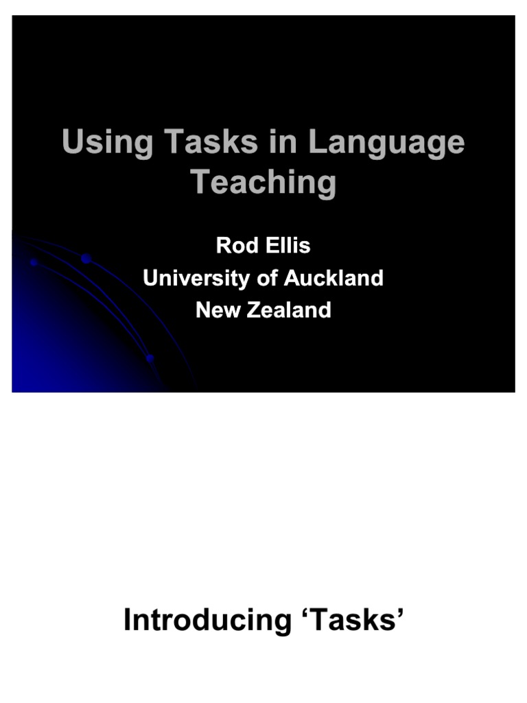 Task Based - Ellis | PDF | Language Education | Second Language