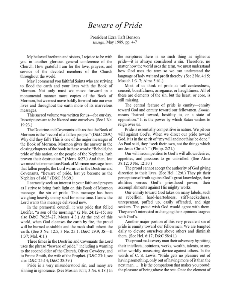 Beware of Pride ETB | PDF | John The Baptist | Christianity