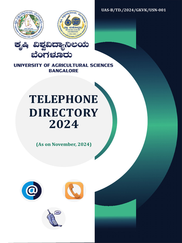 Telephone Directory 2024 | PDF | Agriculture | Bangalore