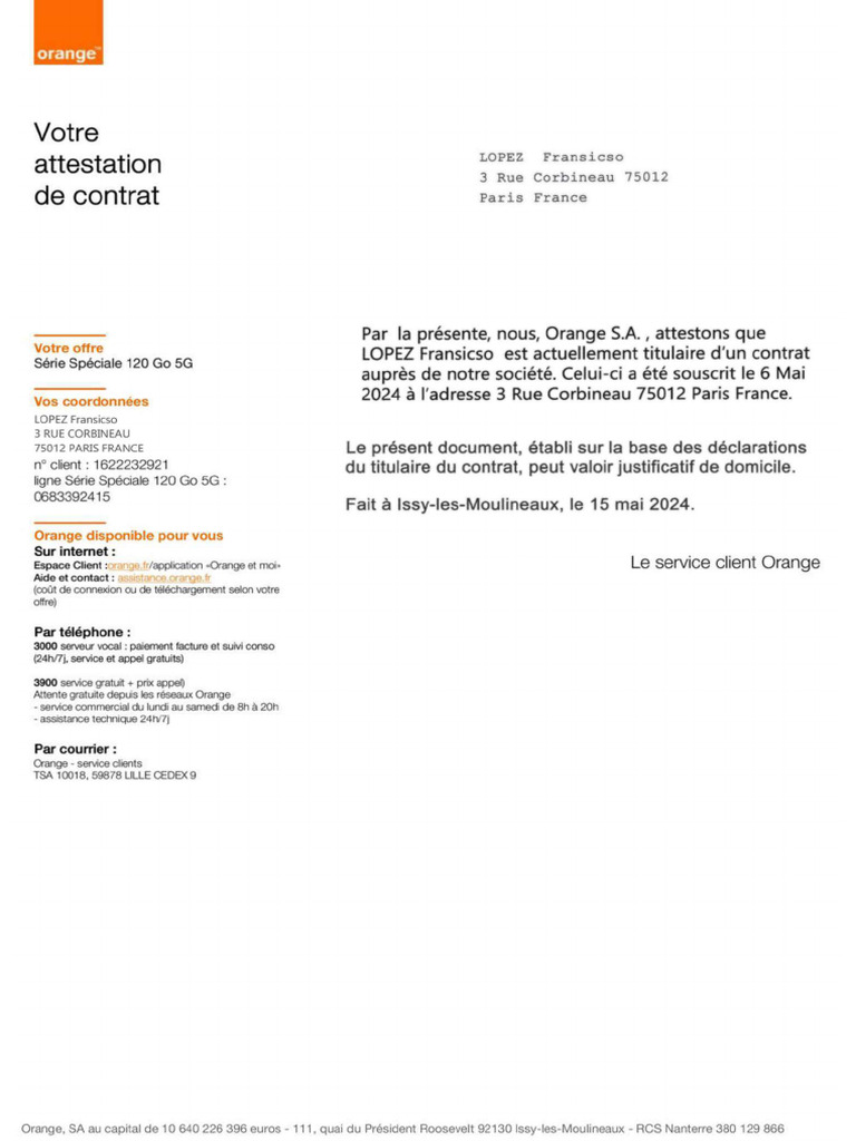 Attestation de domicile | PDF