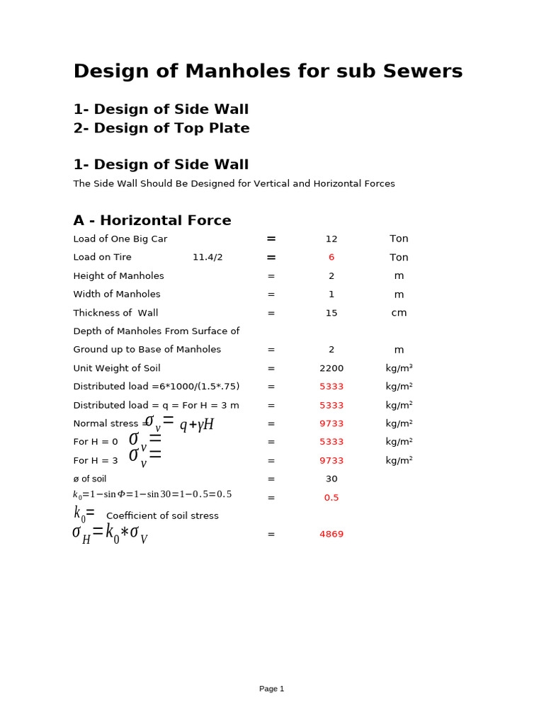 Septic Tank and Manhole Design Guide | PDF | Foundation (Engineering ...