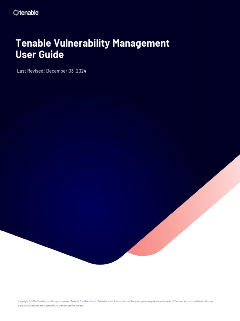 Tenable Vulnerability Management-User Guide | PDF | Vulnerability (Computing) | Image Scanner