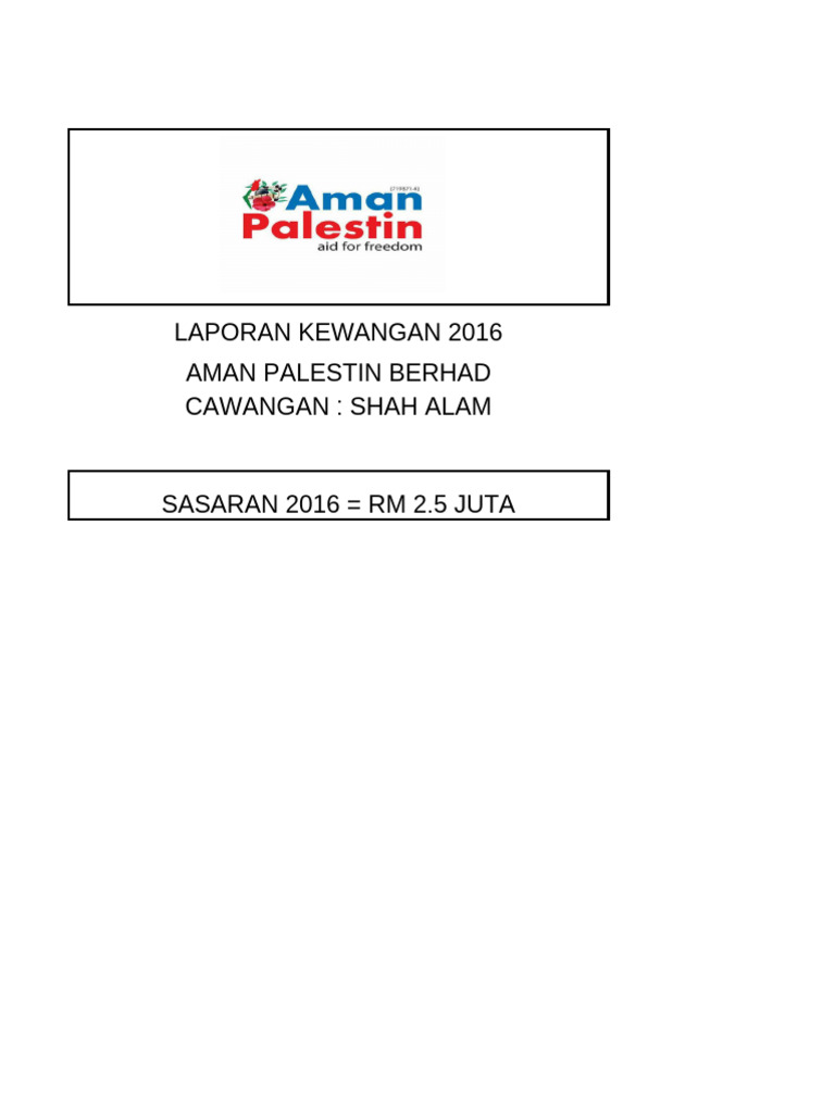 APSA - Template Laporan Kewangan 2016 - Julai - Edited | PDF