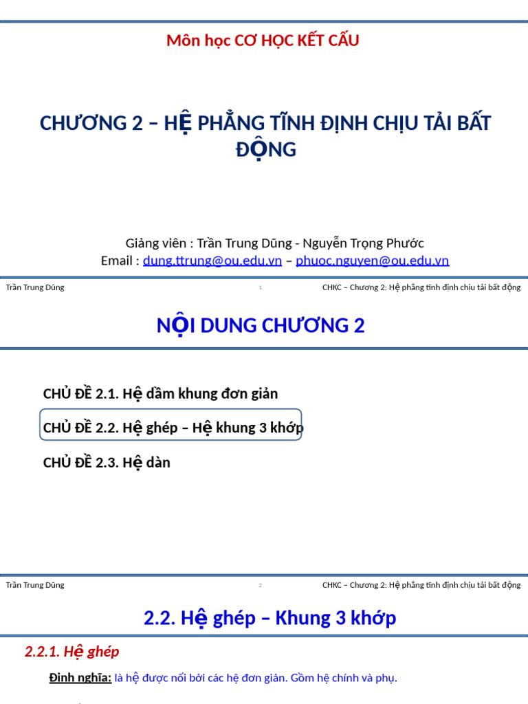 CHKC-C2-CD2.2-He Ghép - He Khung 3 Khop_M1 | PDF