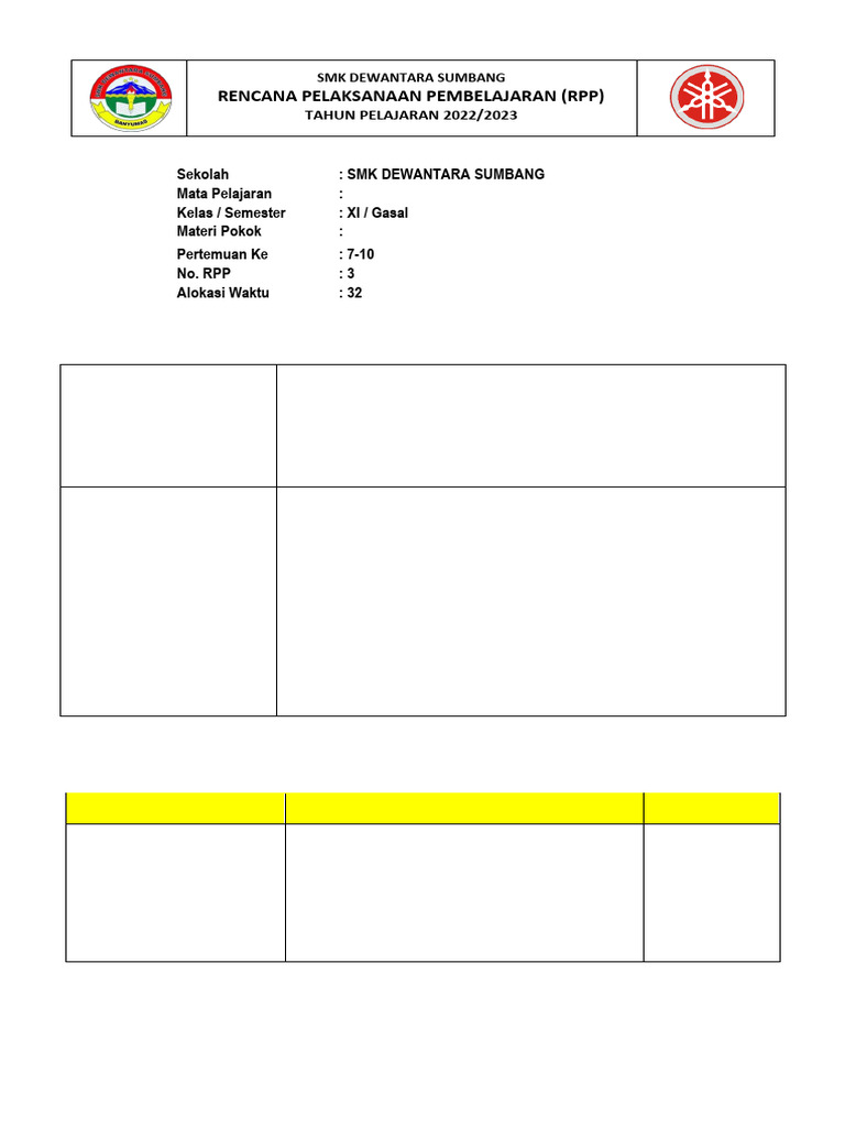 RPP XI Prinsip Kerja Sistem Starter | PDF