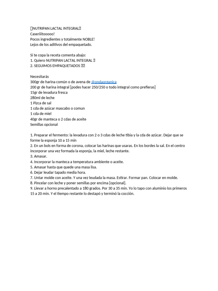 Lactal Integral | PDF