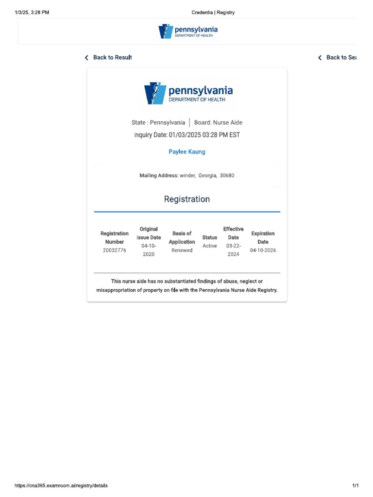 CNA License Verified | PDF