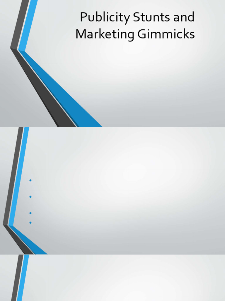 Publicity Stunts and Marketing Gimmicks | PDF | Brand | Marketing