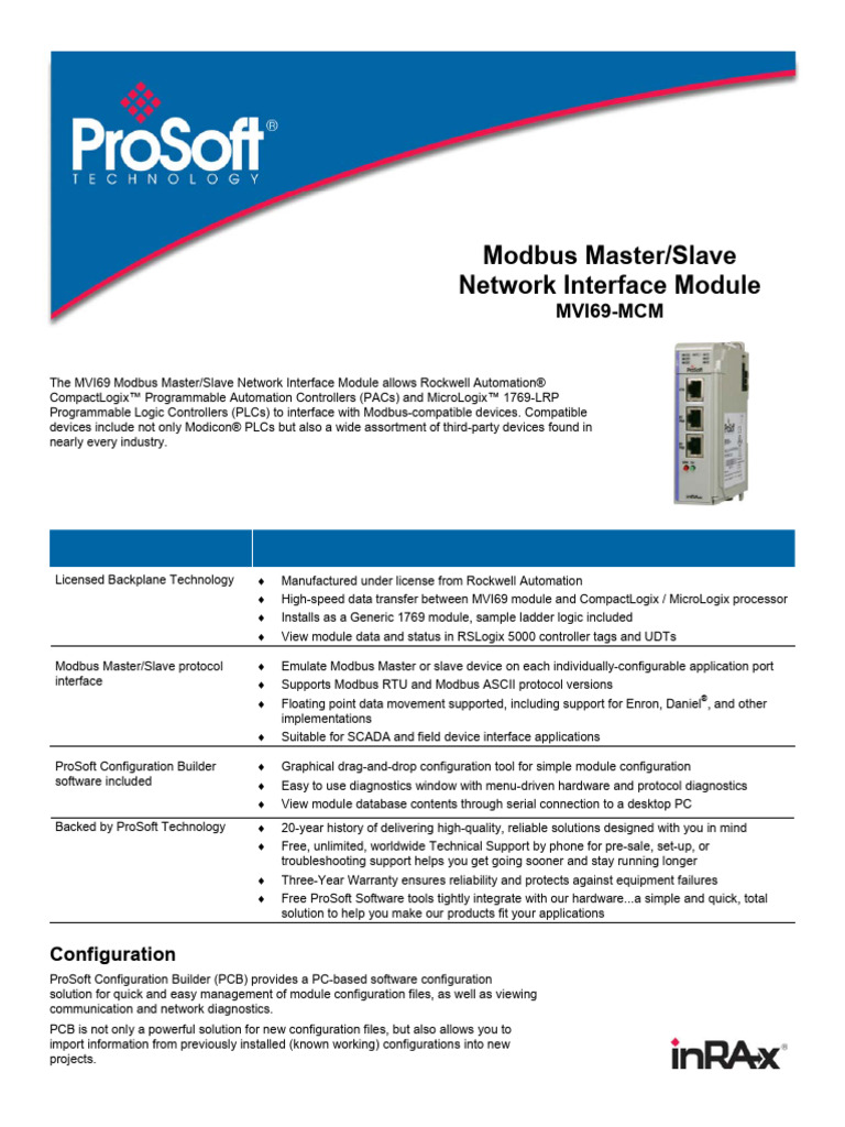 MVI69 MCM Datasheet | PDF | Programmable Logic Controller | Computer Science