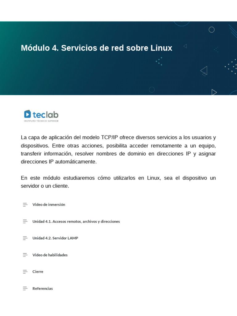 Módulo 4. Servicios de Red Sobre Linux | PDF | Protocolo de transferencia de archivos | sistema ...