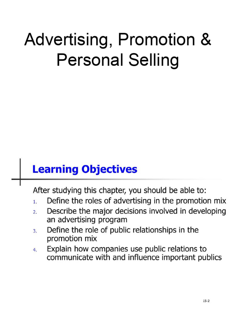 Advertising and Promotion Strategies | PDF