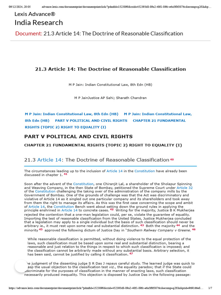 1 | PDF | Equal Protection Clause | Justice