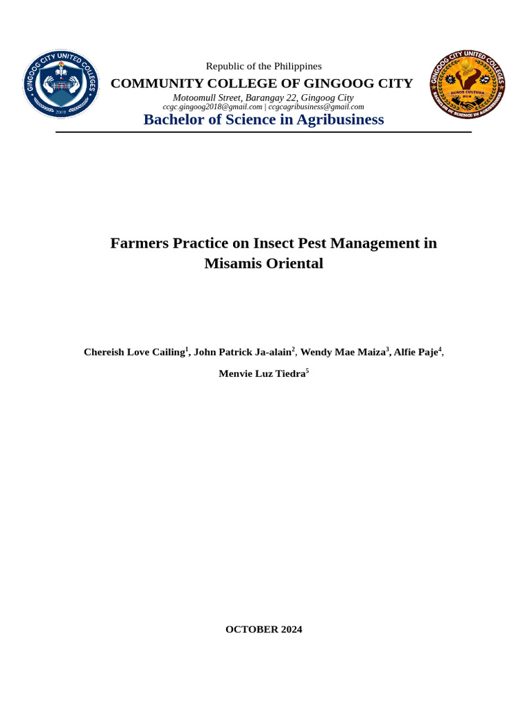 IPM CASE STUDY | PDF | Agriculture | Pest (Organism)