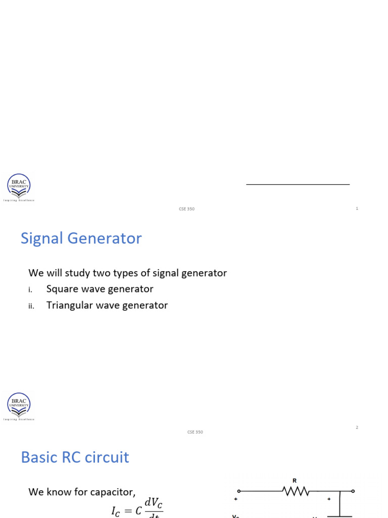 Cse350 Lecture Signal Generator Pdf Electric Generator Telecommunications Engineering