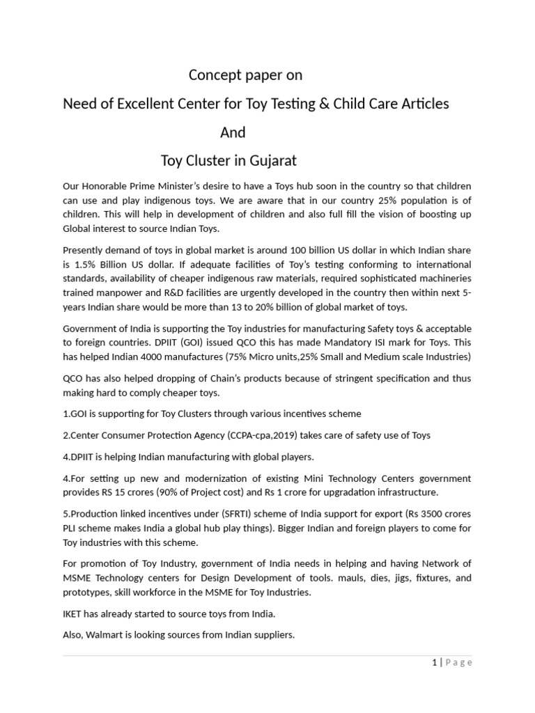 Concept Paper - Docx Dated 22 February 2024 | PDF | Toys | Gujarat