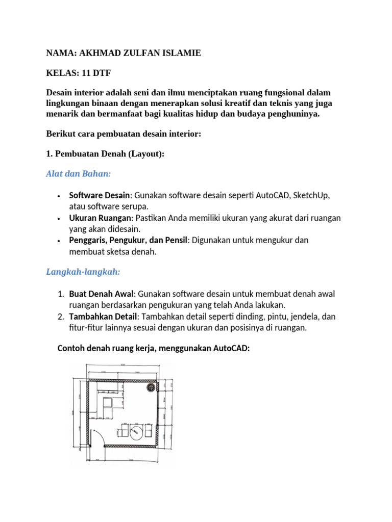 TUTORIAL PEMBUATAN DESAIN INTERIOR | PDF