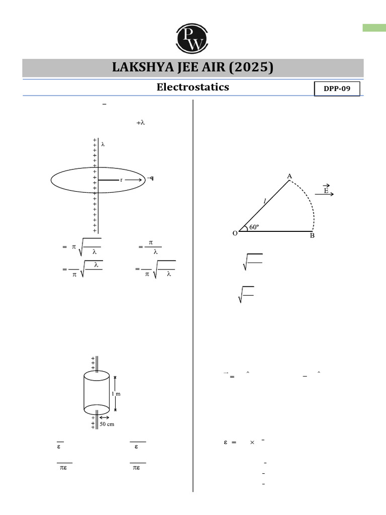Electrostatic(DPP-9) | PDF | Electric Field | Rotation
