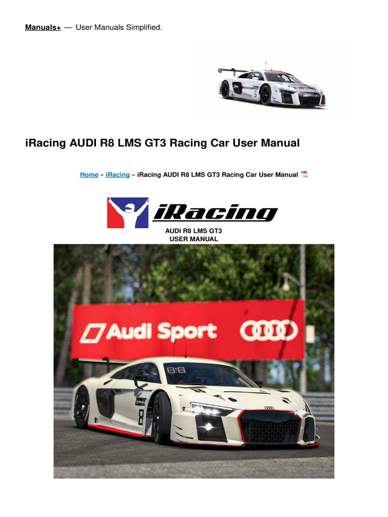 Audi r8 Lms gt3 Racing Car Manual | PDF | Brake | Steering